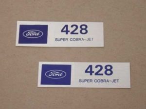 428 SUPER COBRA JET VALVE COVER DECAL pr - Charp Industries